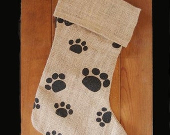 Burlap Dog Stocking - Etsy