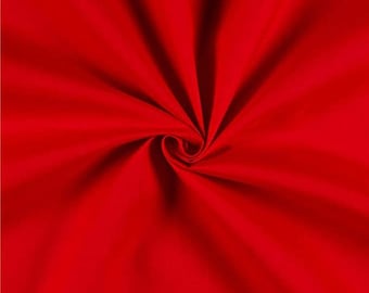 Red 60 Wide Premium Cotton Blend Broadcloth Fabric by the Yard by ...
