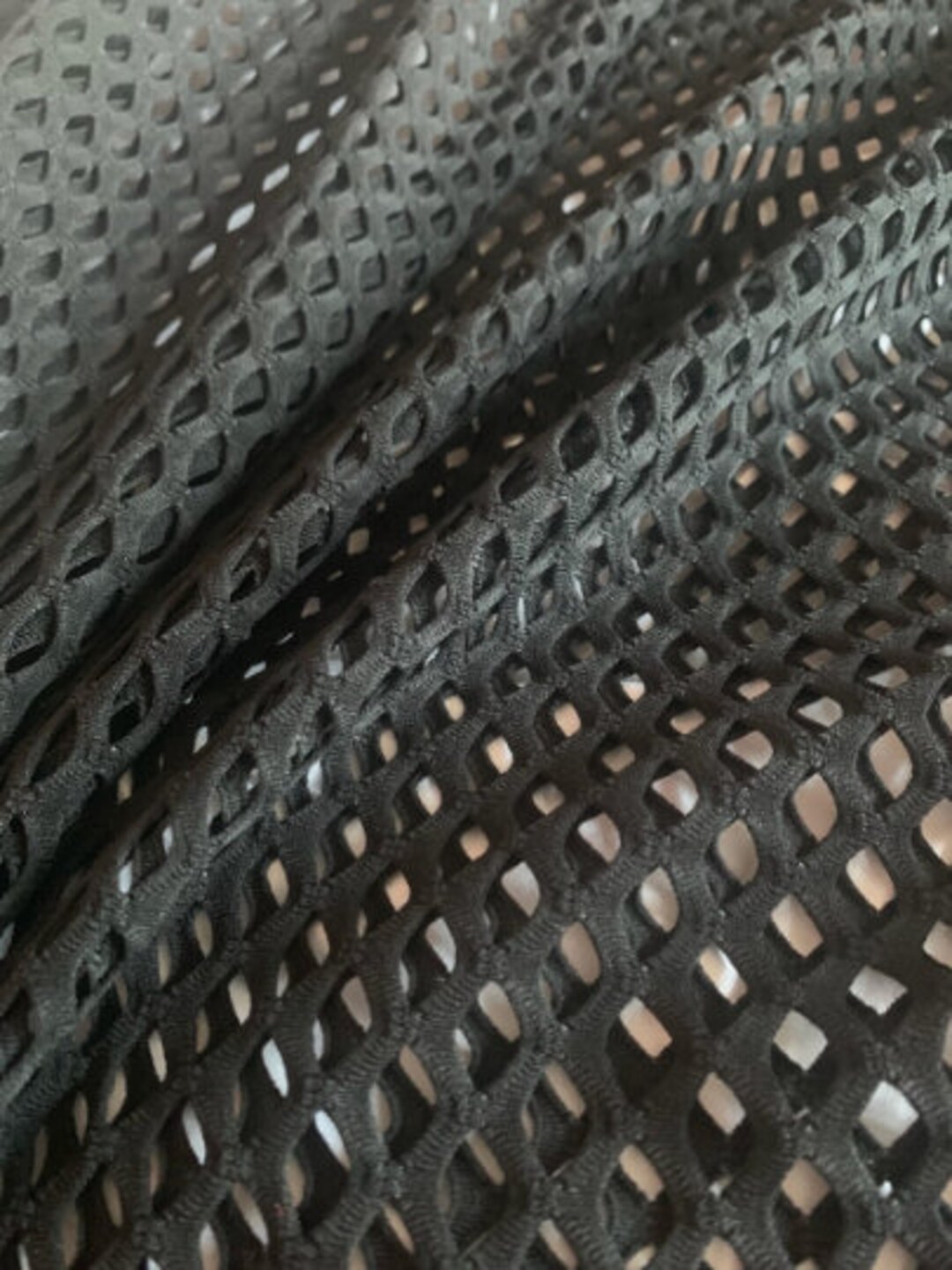 58" Black Poly Mesh Fabric per Yard - 75 Percent Poly, 17 Percent Nylon ...