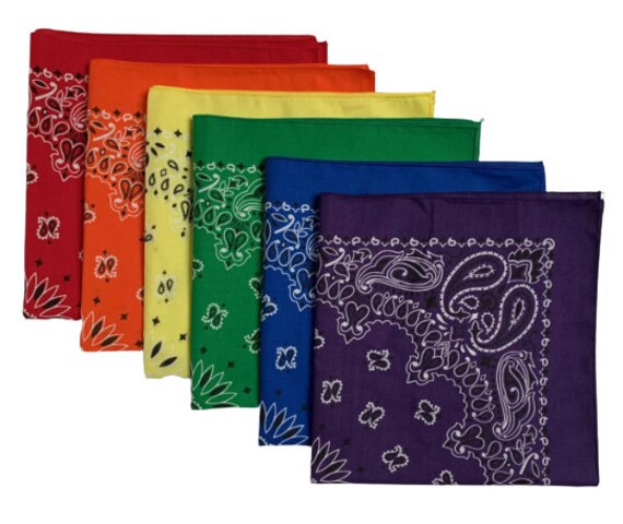 Yellow And Blue Bandanas