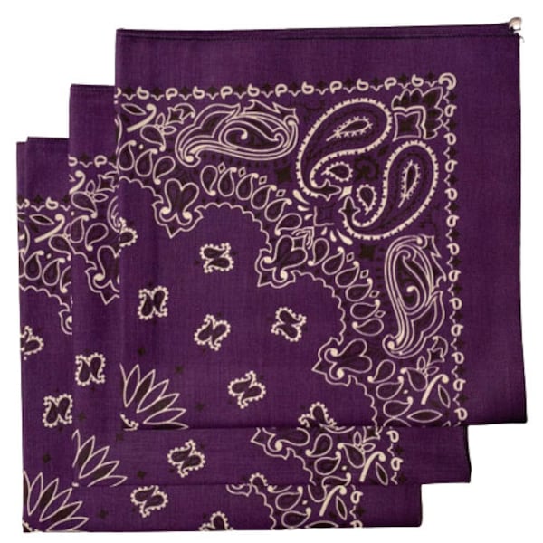 Purple Bandana - Etsy