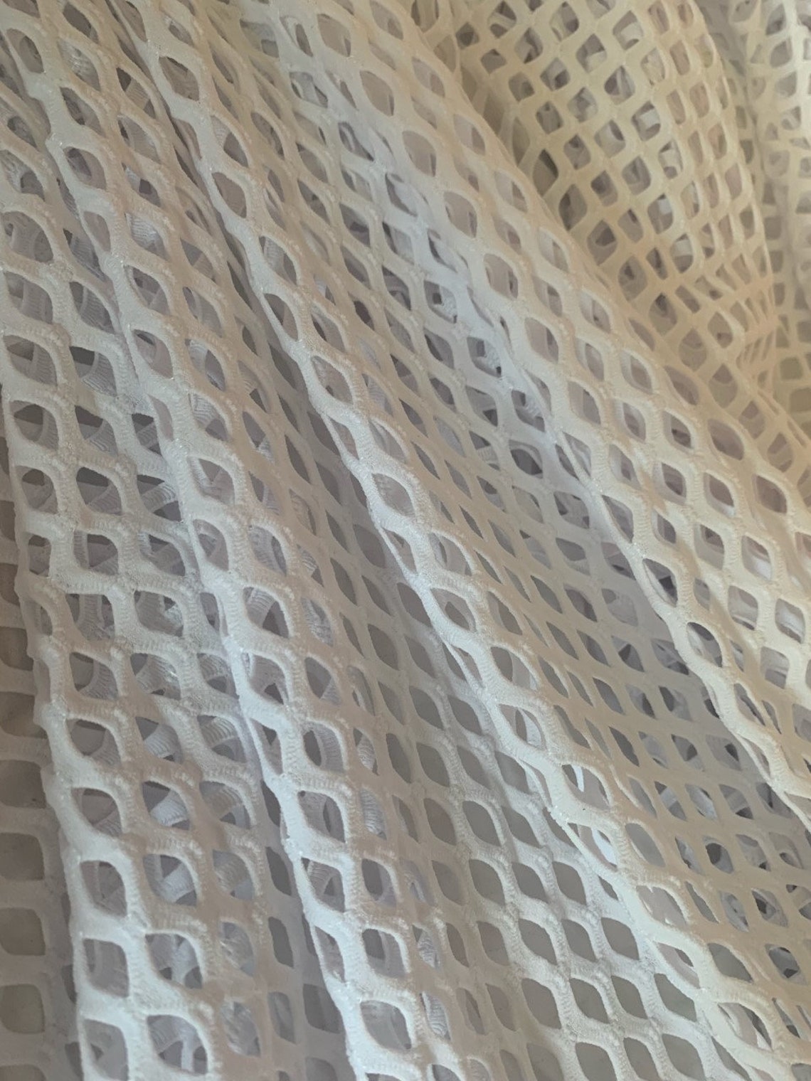 58 White Poly Mesh Fabric per Yard 75 Percent Poly 17 - Etsy