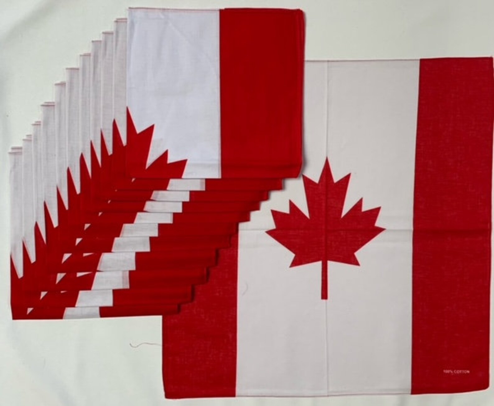 Canadian Flag Bandanas 12 Pack 22 X 22 100% | Etsy