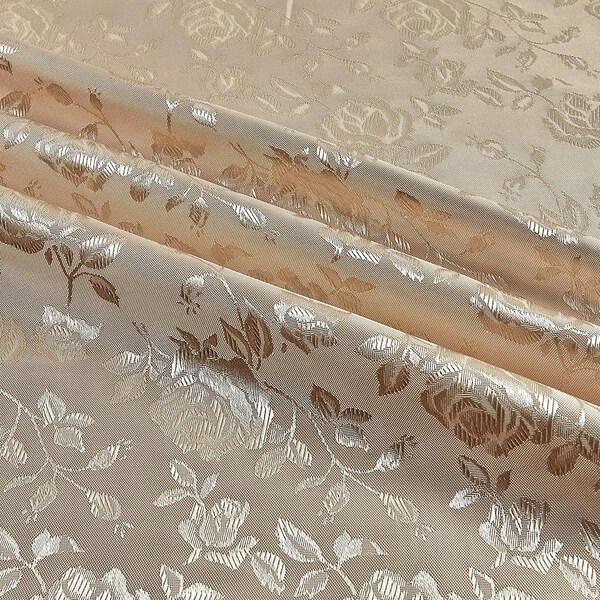 Satin Brocade Fabric - Etsy