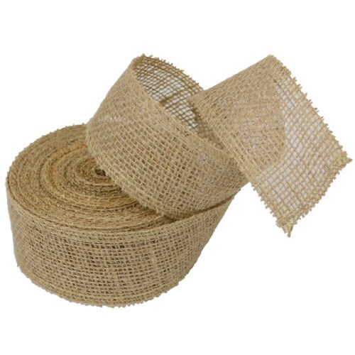 4 Pack of 2 Natural Burlap Ribbon 10 Yards Serged - Etsy