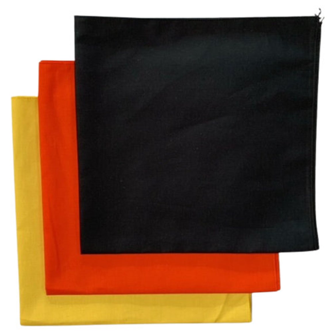 Made in the USA Solid Color Bandanas Yellow Orange Black - Etsy