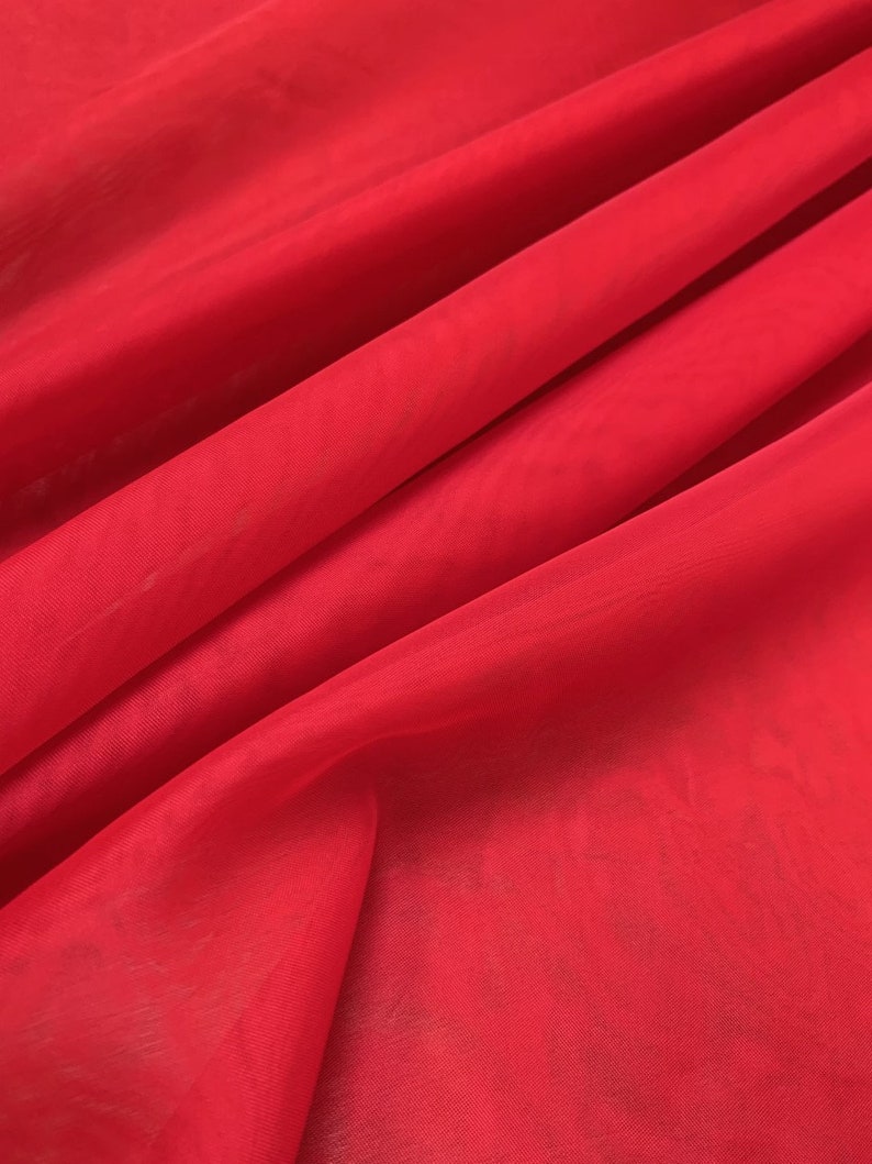 Red Voile Fabric 118 Wide by the Yard 100% Polyester - Etsy