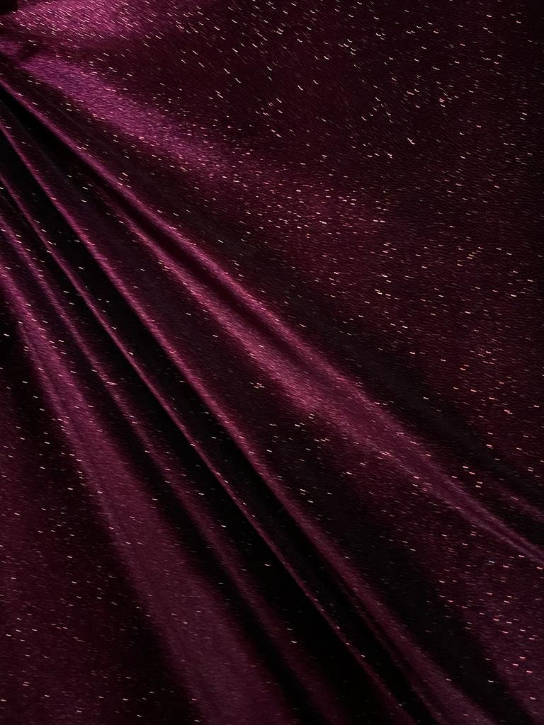 Burgundy 58/60 Glitter Stretch Velvet Fabric by the Yard - Etsy