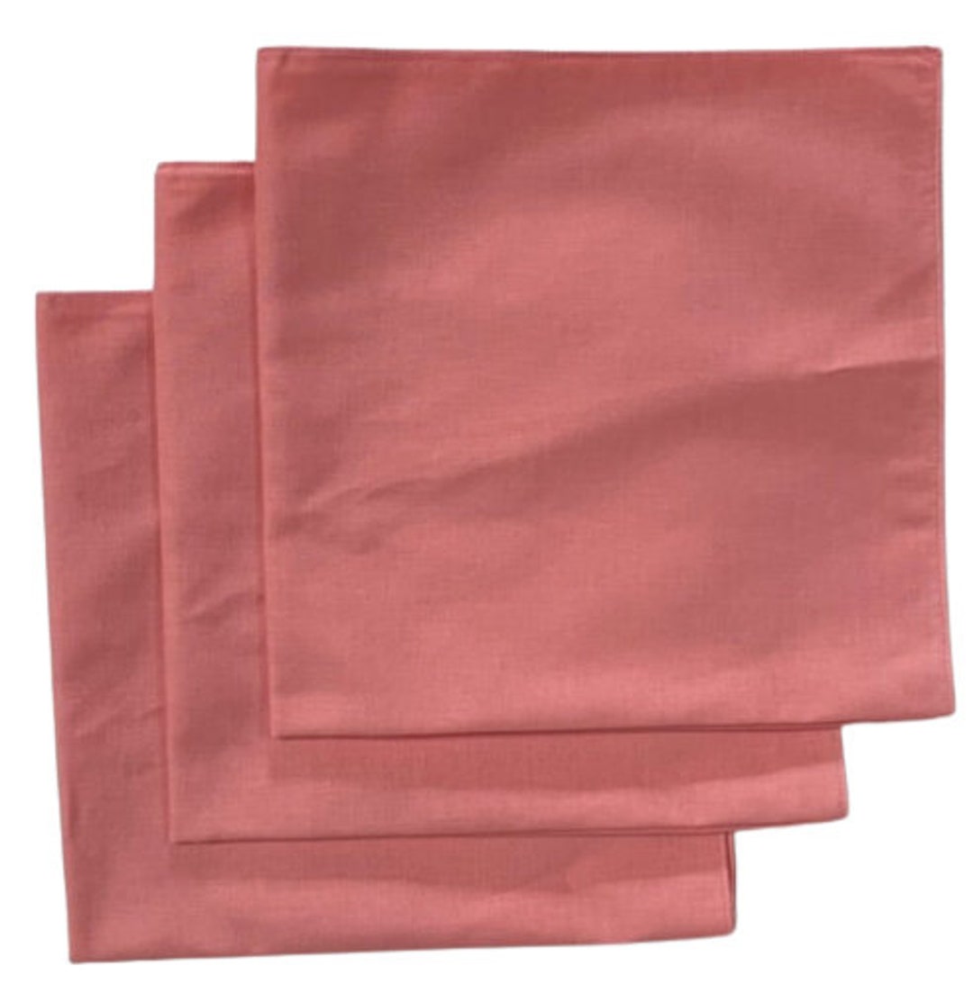 Made in the USA Solid Color Bandanas Pink 3 Pack 100% Cotton 22 X 22 - Etsy