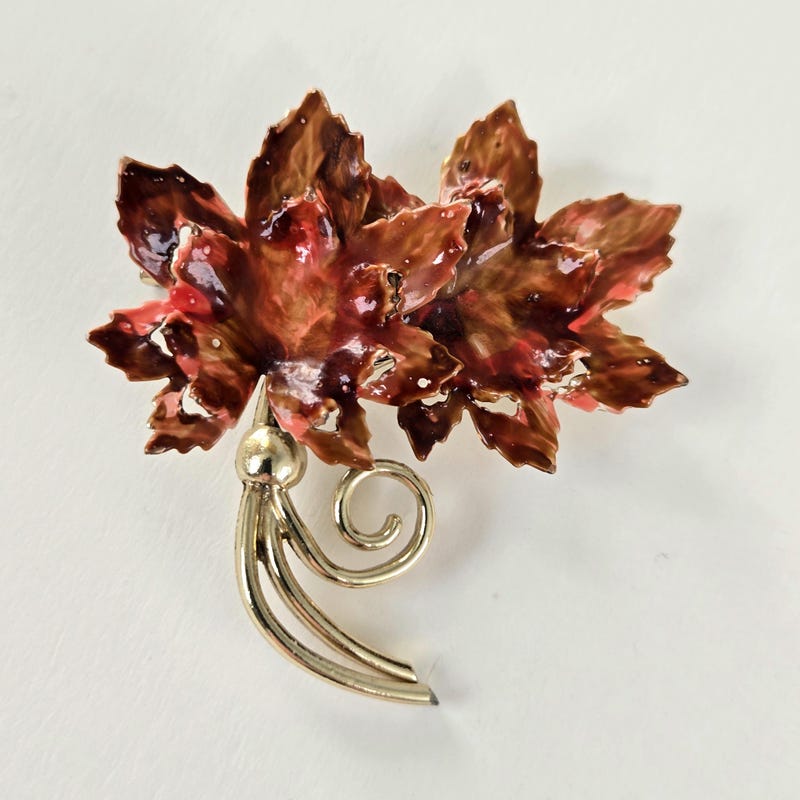 Autumn Leaf Brooch - Etsy