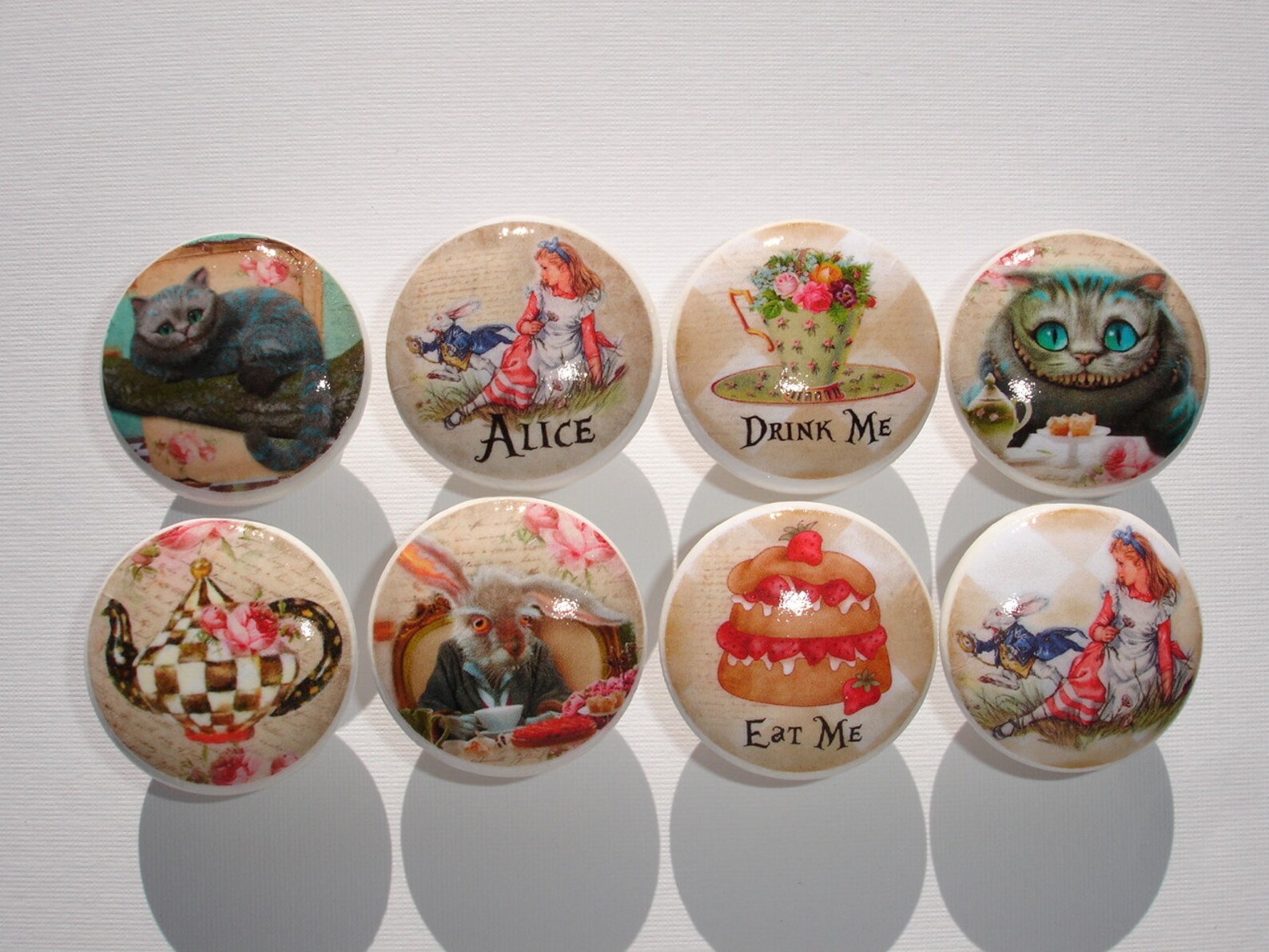 Set of 8 Alice in Wonderland Knobs Version 2 Cabinet Knobs - Etsy