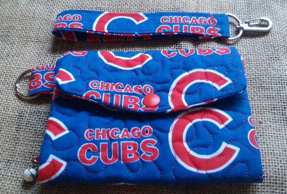 Womens Wallet Chicago Cubs Handmade Womans Trifold Fabric | Etsy