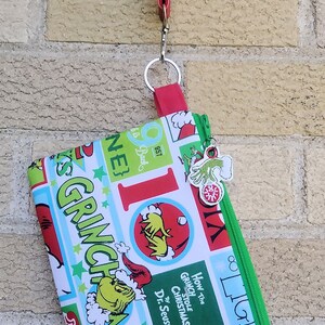 Grinch Clutch Purse Grinch Bag Grinch Wristlet Wallet Cosmetic Bag ...