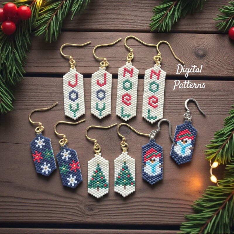 Peyote Brick Stitch Christmas Patterns - Etsy