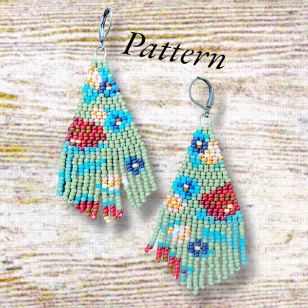Beaded Fringe Earring Patterns - Etsy
