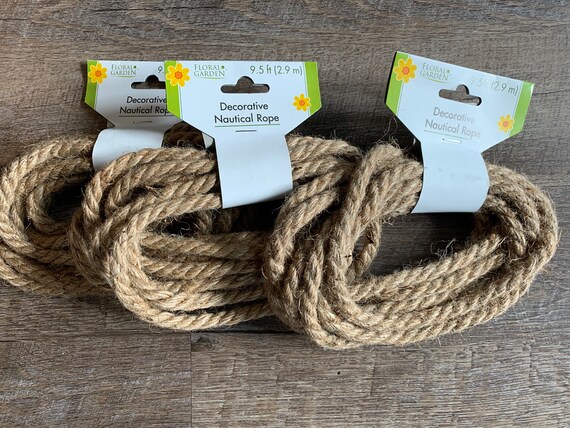 Craft Rope Nautical Decorative Rope Jute 27-feet | Etsy