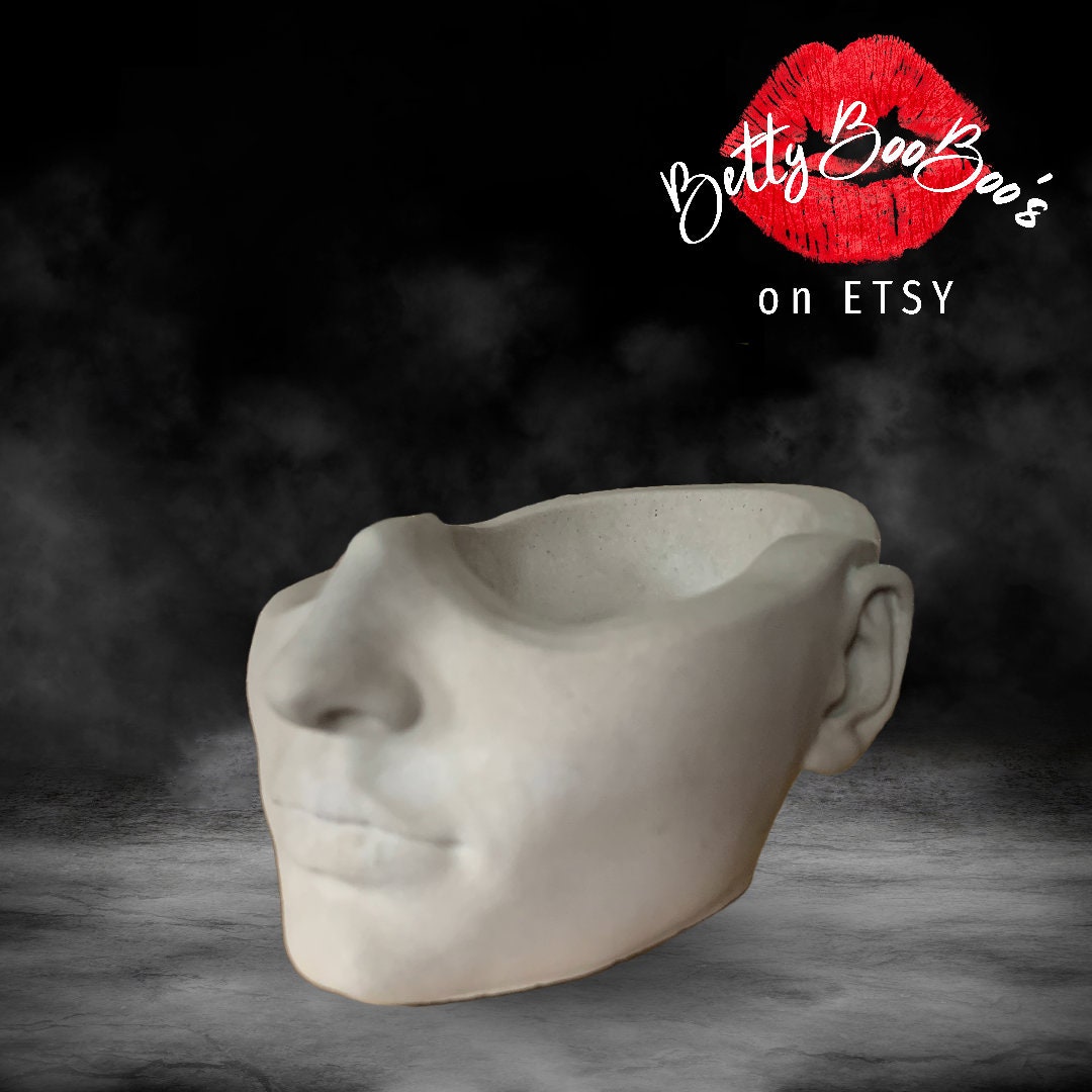 Small Face Planter Pot Garden Oddity Female Nose Mouth Ears - Etsy
