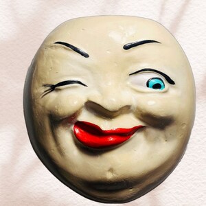 Retro Chalkware Bundle: STAR + SUN + WINKY Face - Happy Faces W/hanging ...