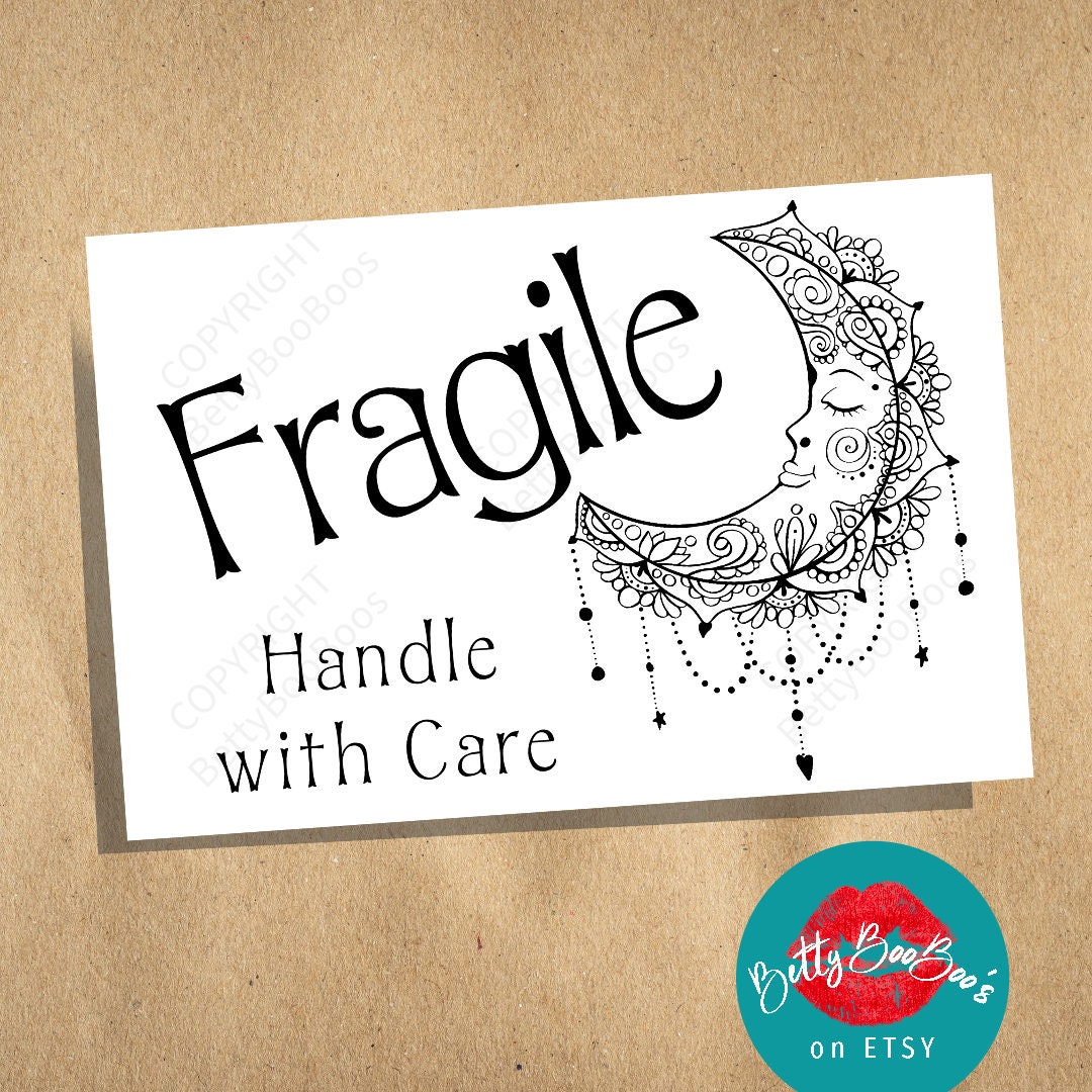40 FRAGILE Shipping Labels 6x4 Stickers Handle With Care - Etsy