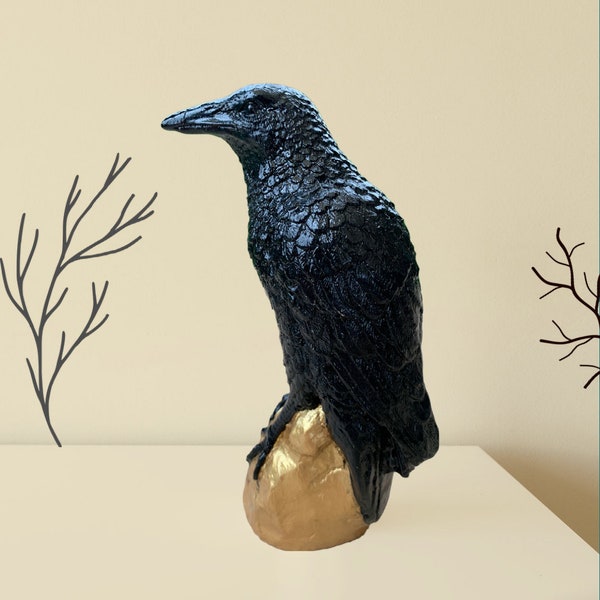 Raven Sculpture - Etsy