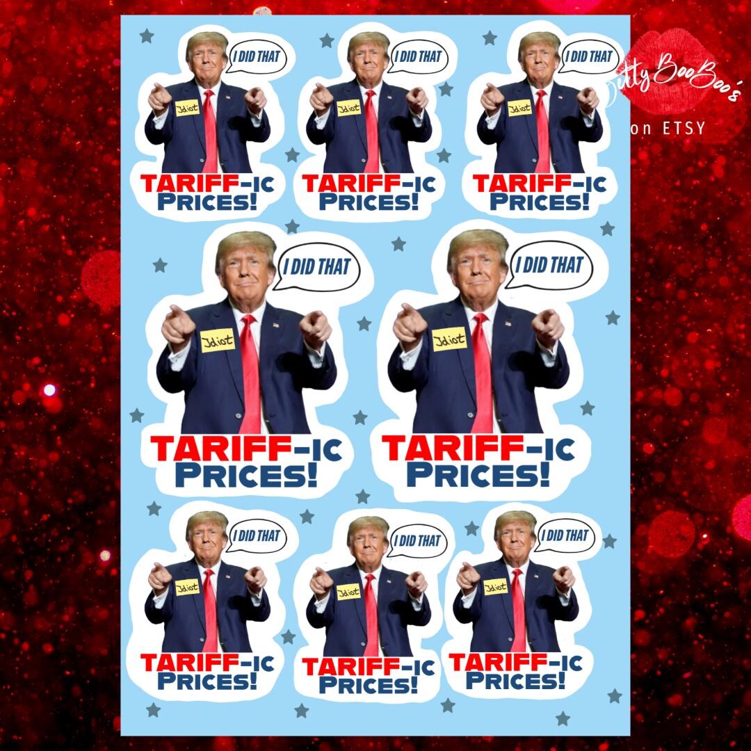 Trump Tariff Sticker Sheet - Protest Slaps - Etsy