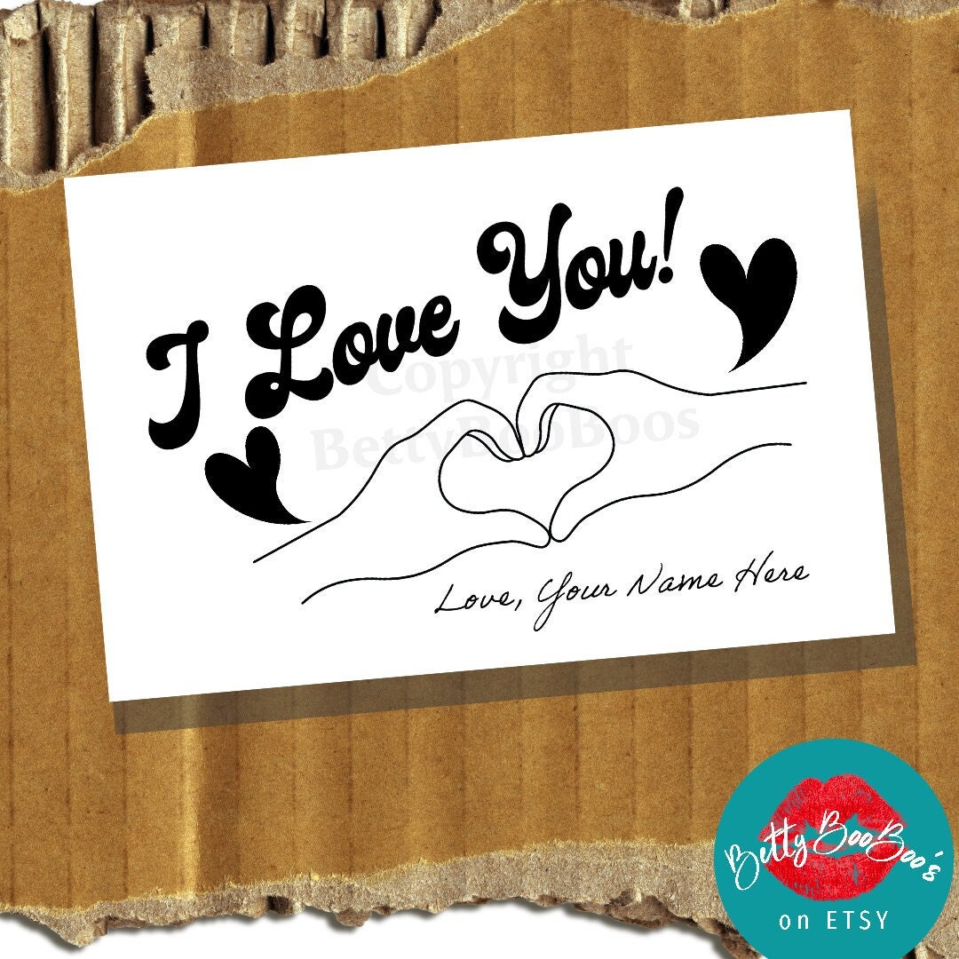 40 Shipping Labels 6x4 I LOVE YOU Stickers - Etsy