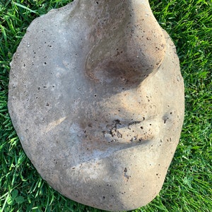 Hypertufa Cement Garden FACE Moss Growing Garden Decor - Etsy