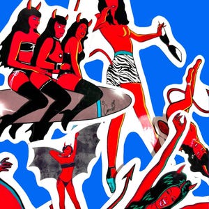 She-devil Sticker PACK ©carrie Milburn BUNDLE of Decals Laptop Stickers ...