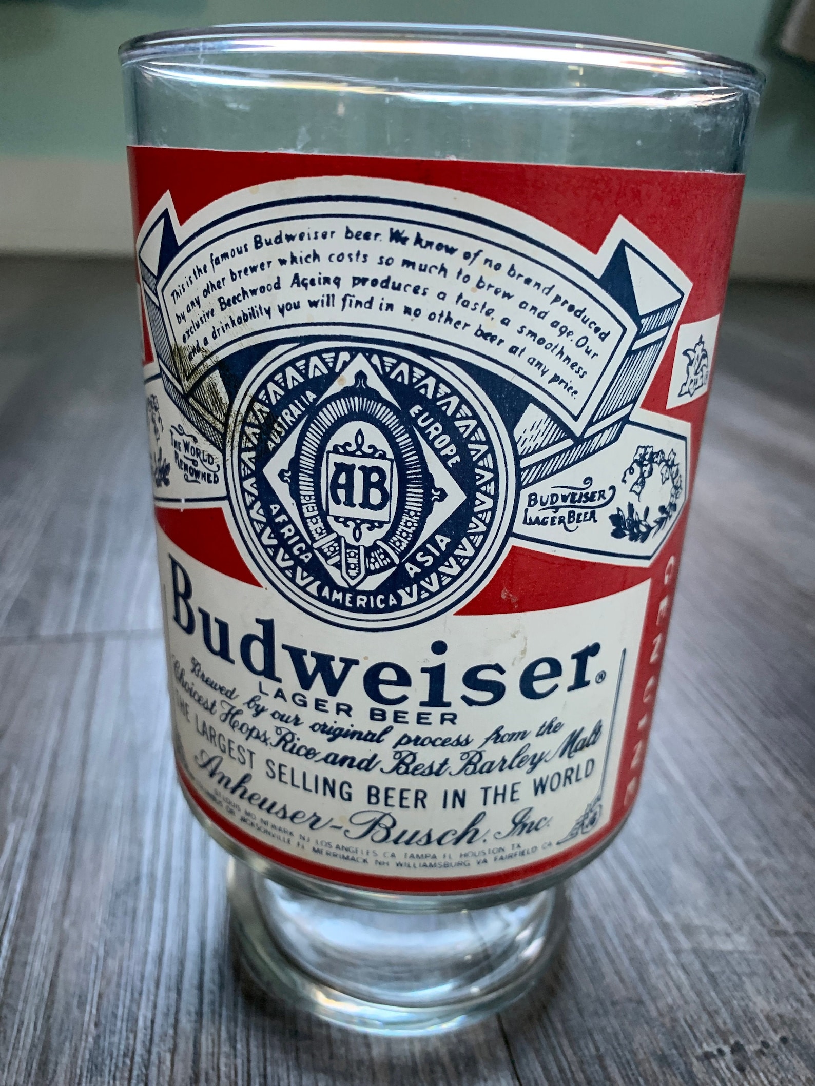 Large Vintage Budweiser Glass 1970s Beer - Etsy