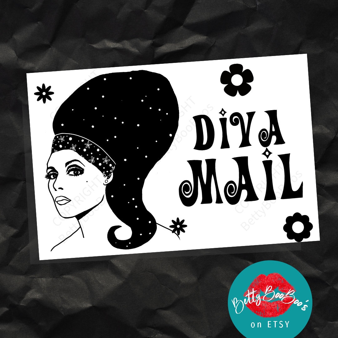 40 Pre-printed Shipping Labels 6x4 DIVA MAIL Stickers - Etsy
