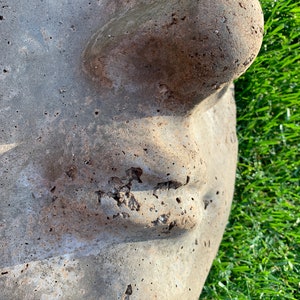 Hypertufa Cement Garden FACE Moss Growing Garden Decor - Etsy