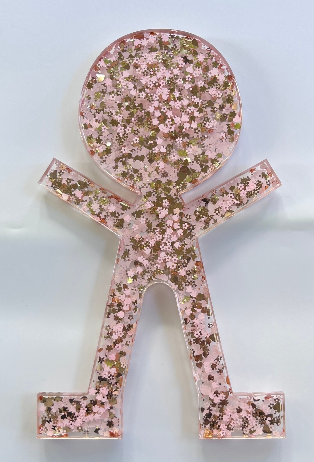 10 Resin Stick Man Giant Magnet SUPER STRONG Pink and Gold - Etsy