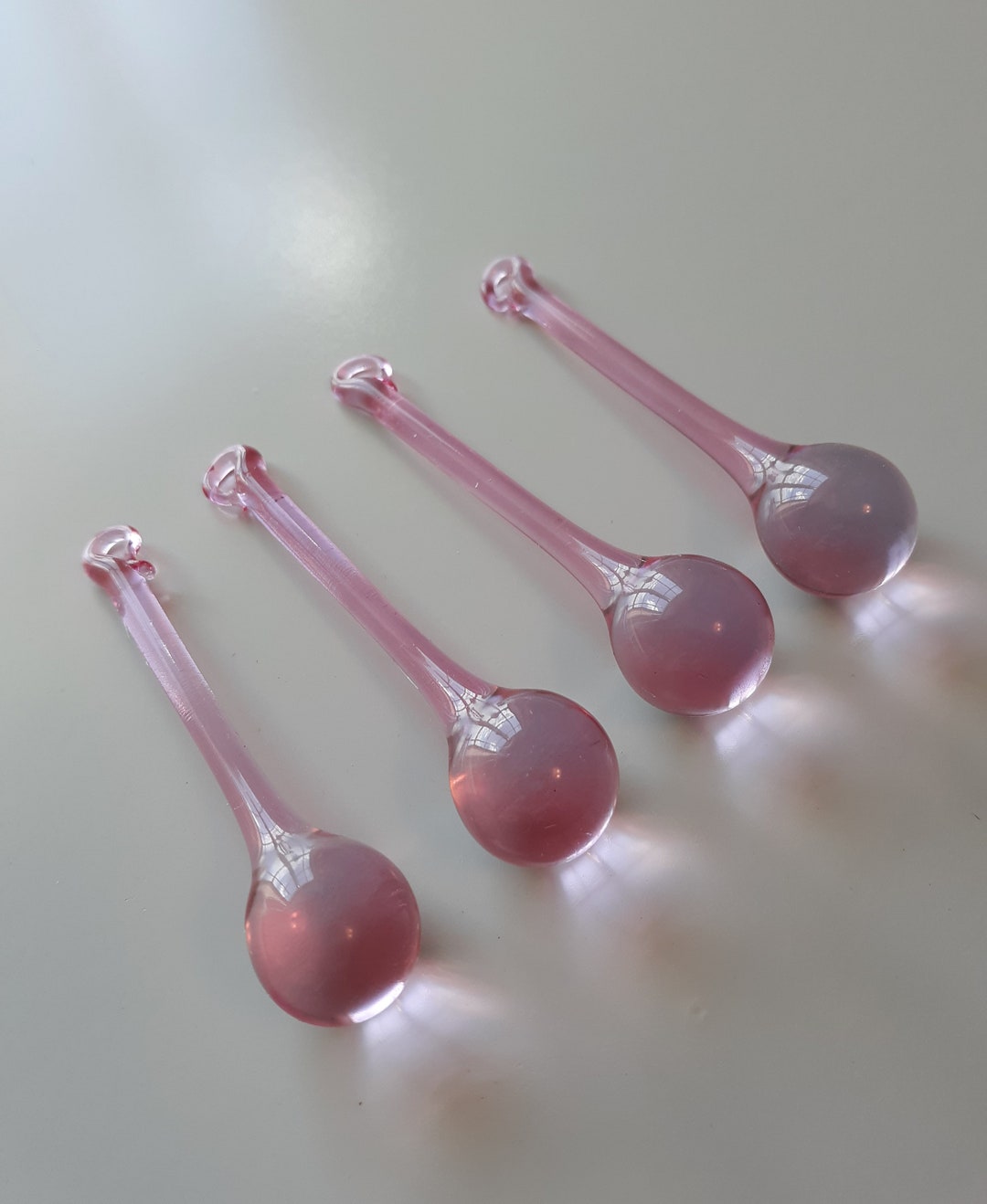 Pink Crystal Rain Drops 20mm X 80mm Set of 4 for Chandeliers, Windchime ...