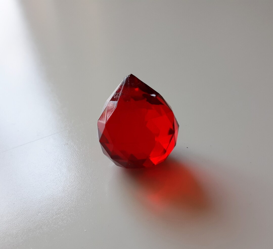 Red Crystal Ball 20mm for Chandeliers, Windchime, Crafts, Wreaths, Home ...