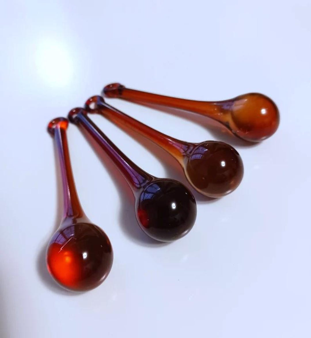 Tea Crystal Rain Drops 20mm X 80mm Set of 4 for Chandeliers, Windchime ...