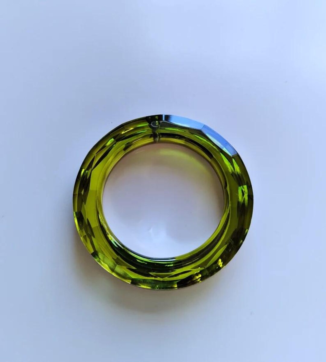 Olive Green Metallic Back Crystal Circle O Ring 50mm for Chandeliers ...