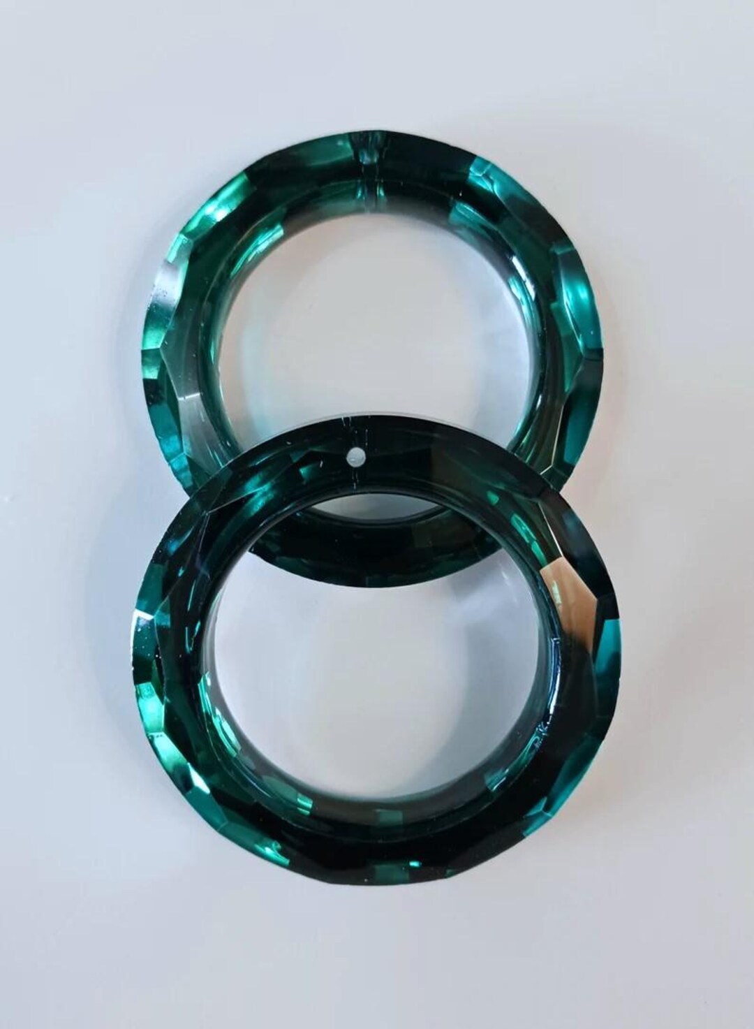 Teal Green Crystal Circle O Ring 50mm for Chandeliers, Windchimes - Etsy