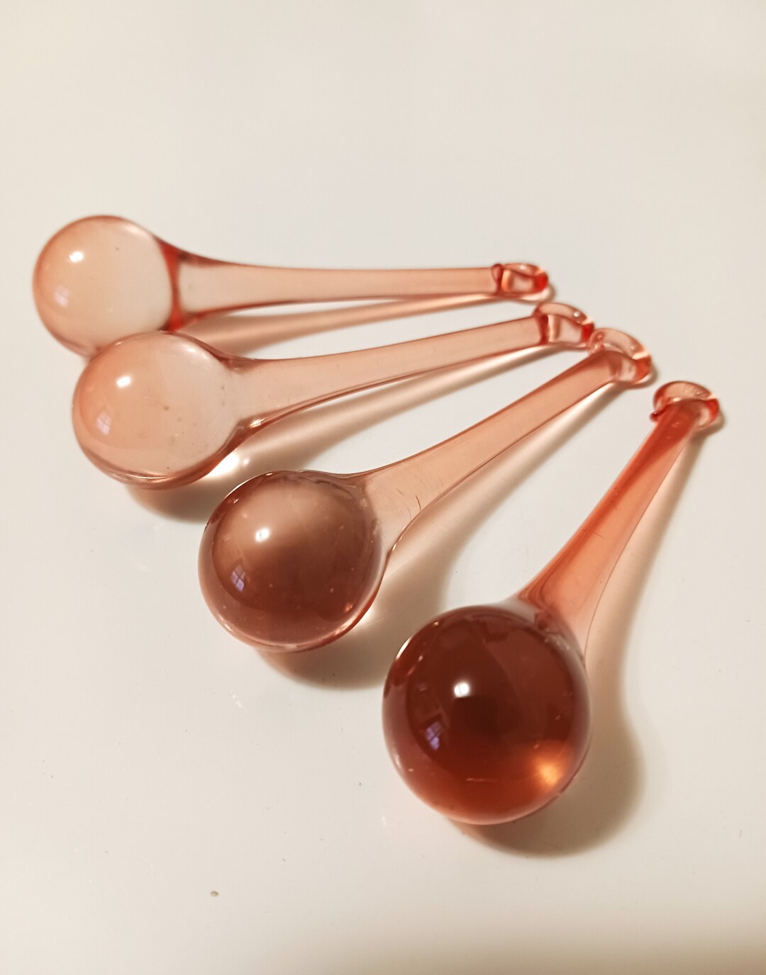 Peach Crystal Rain Drops 20mm X 80mm Set of 4 for Chandeliers ...