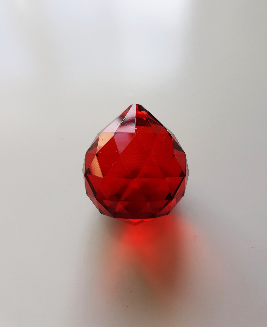Red Crystal Ball 30mm for Chandeliers, Windchime, Crafts, Wreaths, Home ...