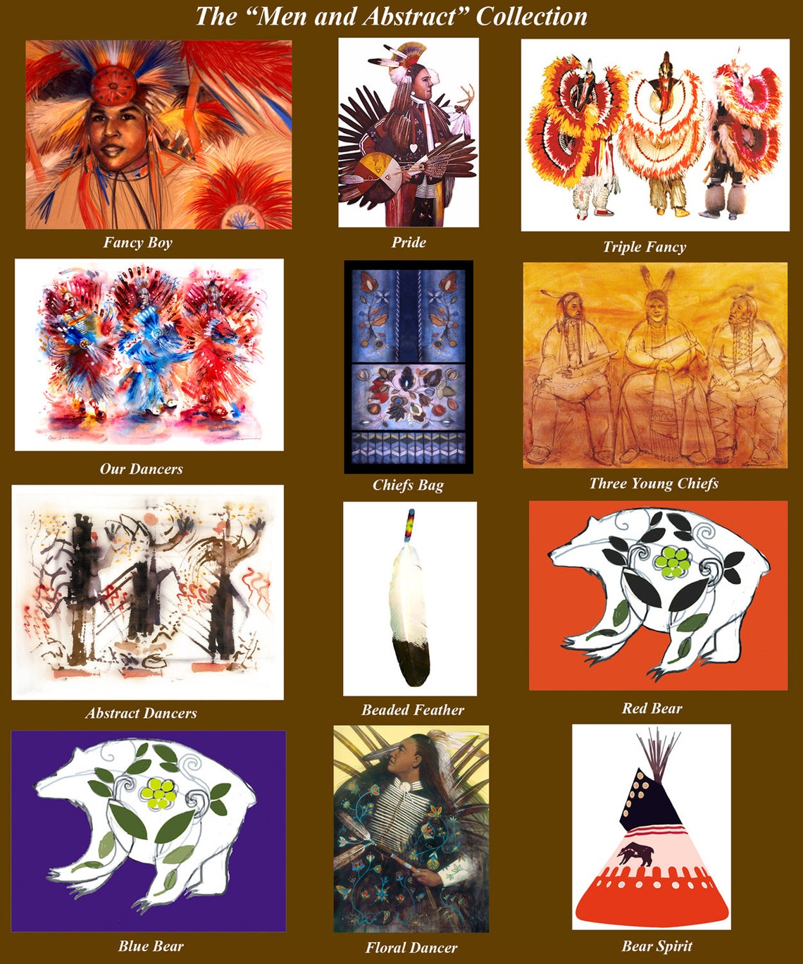 Native American Greeting Cards Men and Abstracts Collection | Etsy