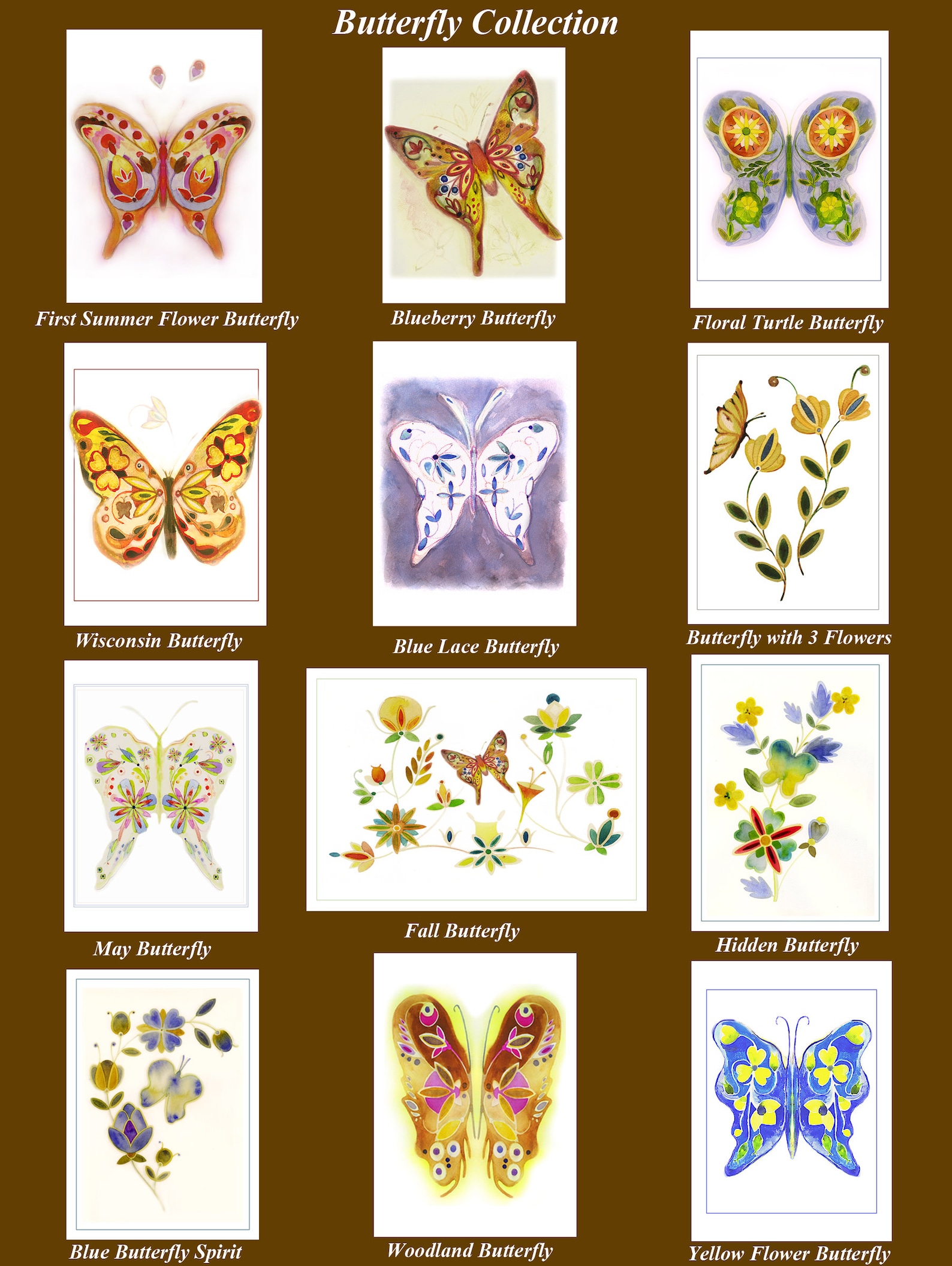Native American Greeting Cards Butterfly Collection 12 | Etsy