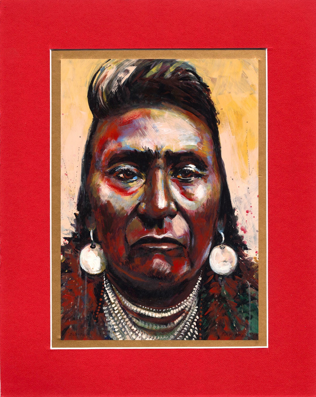 Chief Joseph - 8"x10" Double Matted Archival Prints Entirely Made by ...