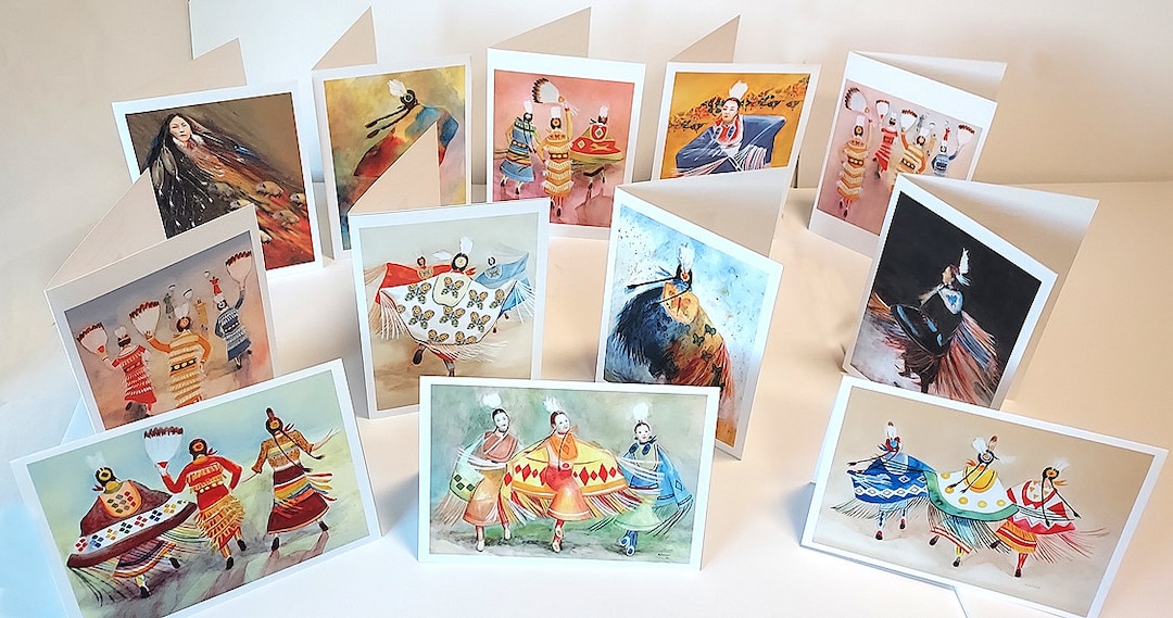 Native American Greeting Cards - Sisters 2022 Collection#1 (12 Blank ...