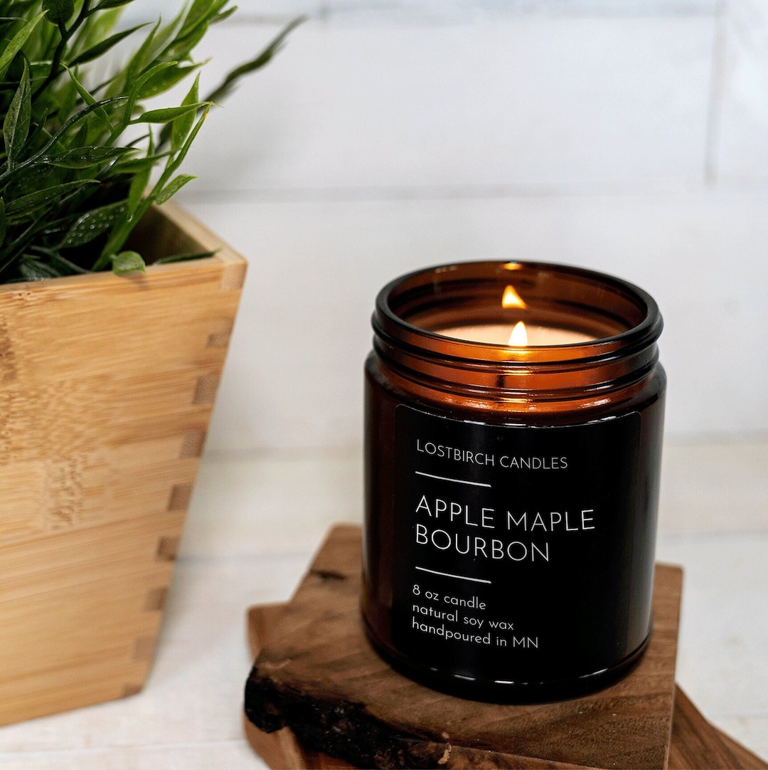 Fall Candle | Amber Jar Candle | Soy Candles | Fall Candles | Apple ...