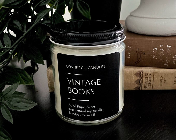 Vintage Books - Book Inspired Scented Soy Candles - Soycandle - Book ...