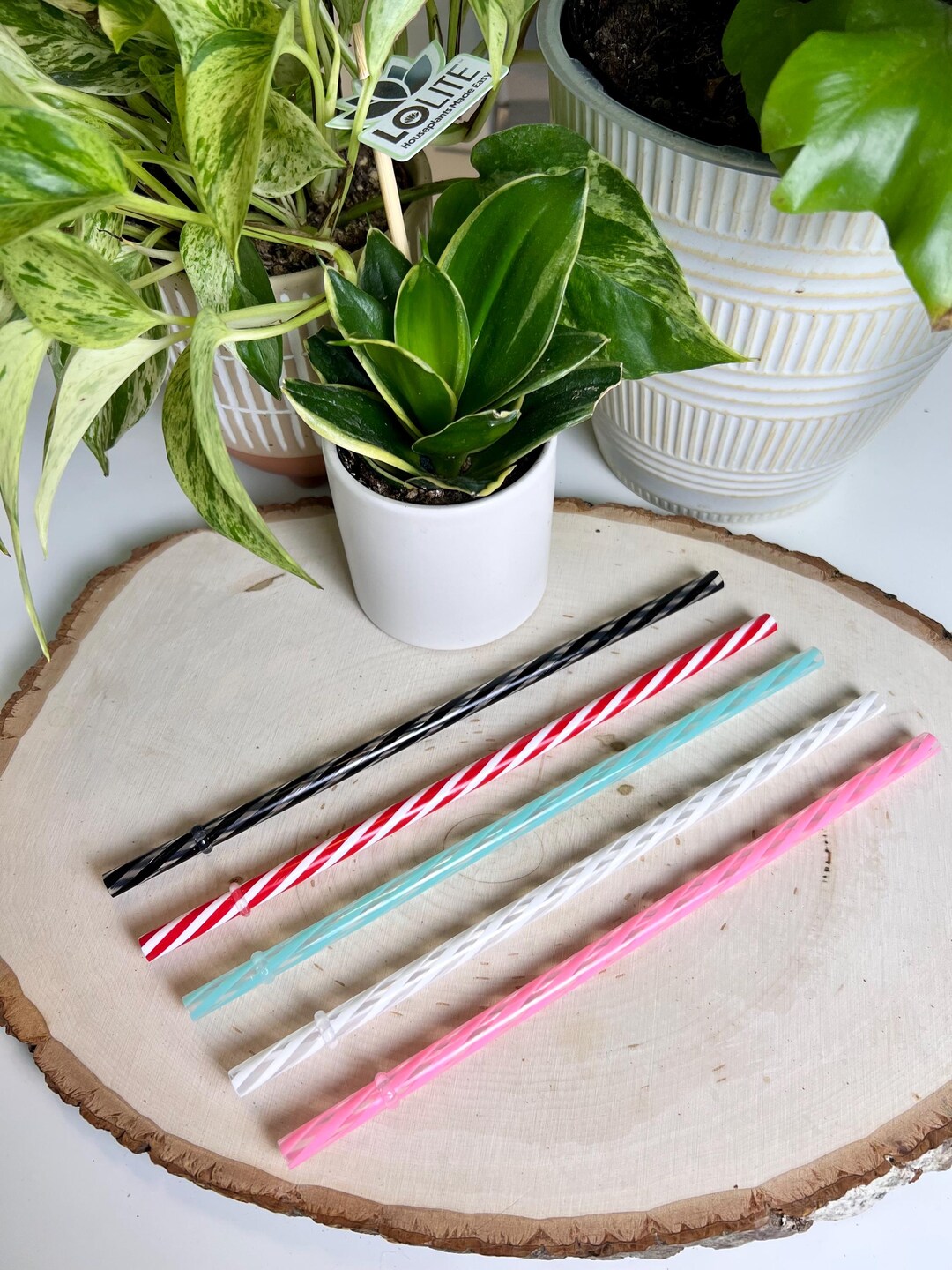Reusable Plastic Swirly Straw - Eco-friendly - Trendy Cute Straw for ...