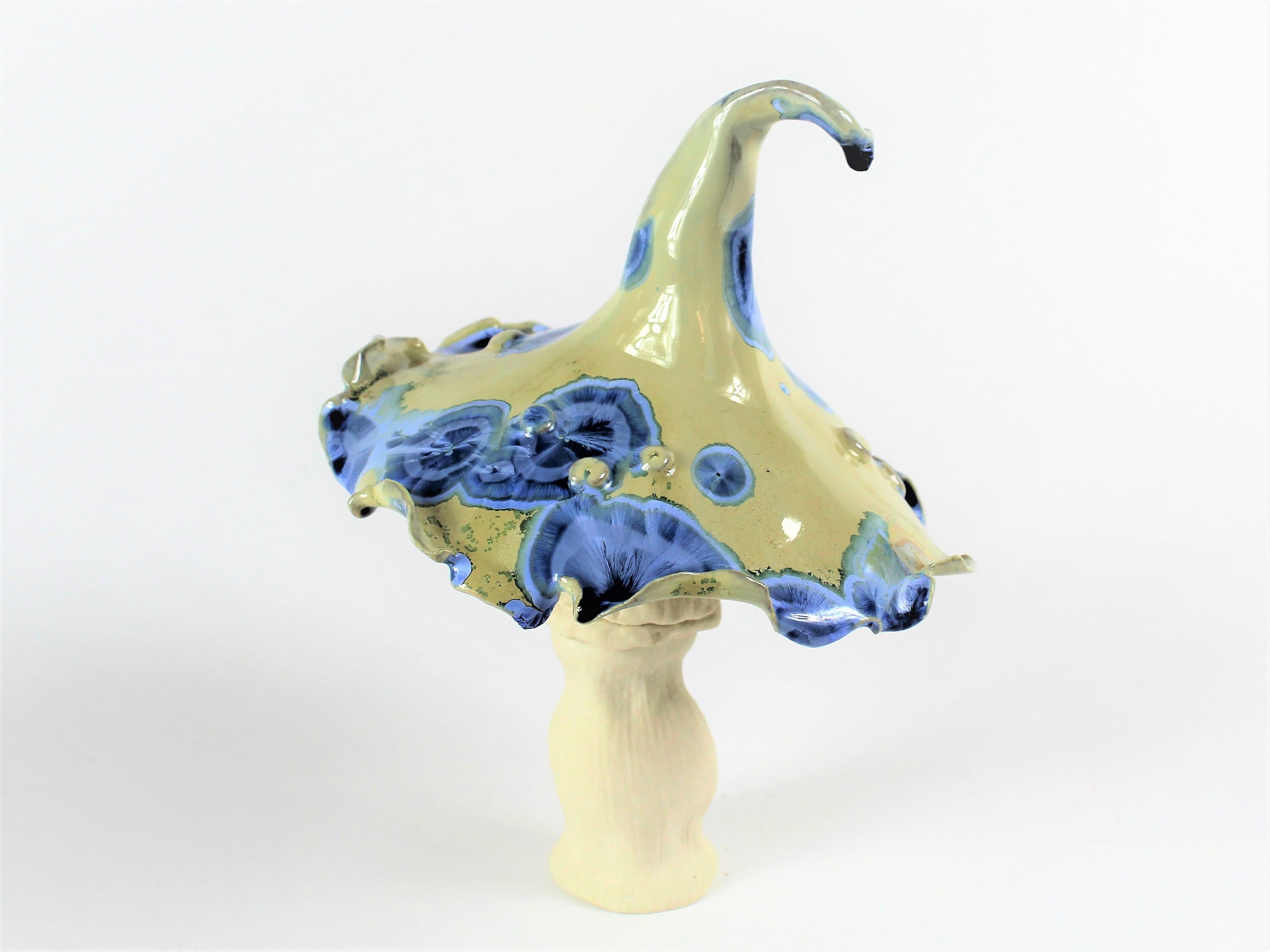Ceramic Mushroom, Large Handmade Crystalline Glazed Fantasy Fairy ...