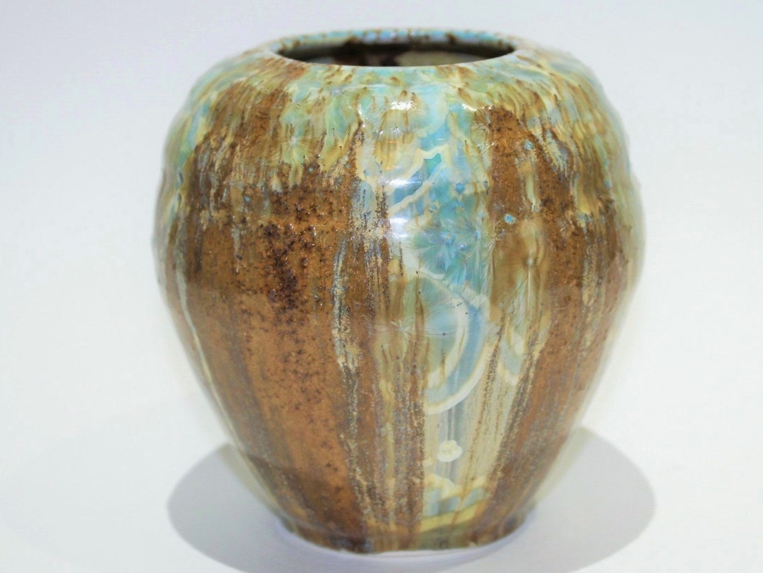 Crystalline Glazed Pottery Handmade Ceramic Vase Jar Rustic - Etsy
