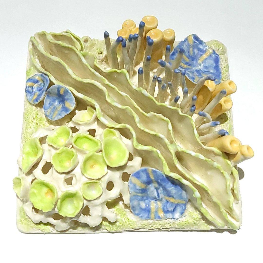Coral Reef Tile Art Sculpture, Saltwater Aquarists, Tide Pool Marine ...