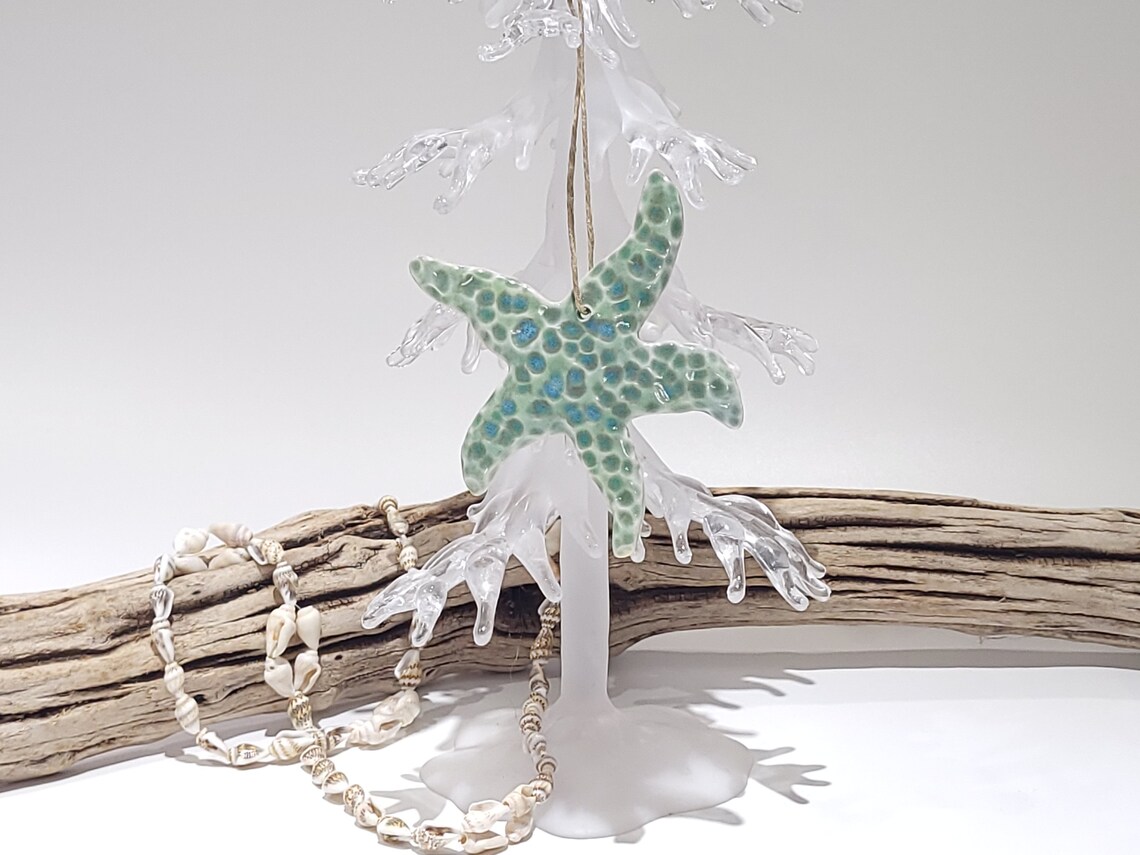 Handmade Starfish Ceramic Wall Hanging Tree Ornament, Ocean Sea Star ...